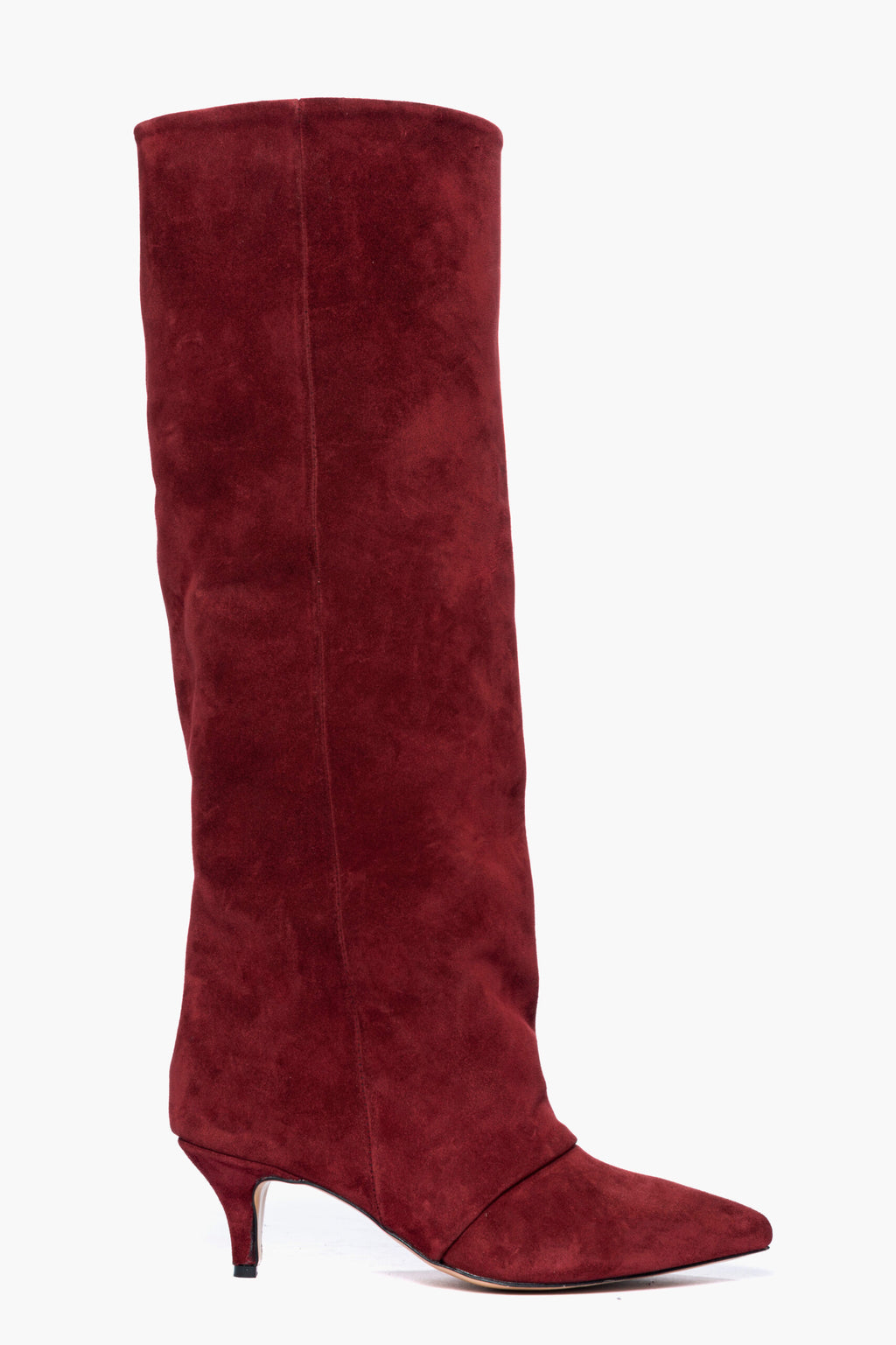 Angel 1 burgundy suede boots – Lia Diva
